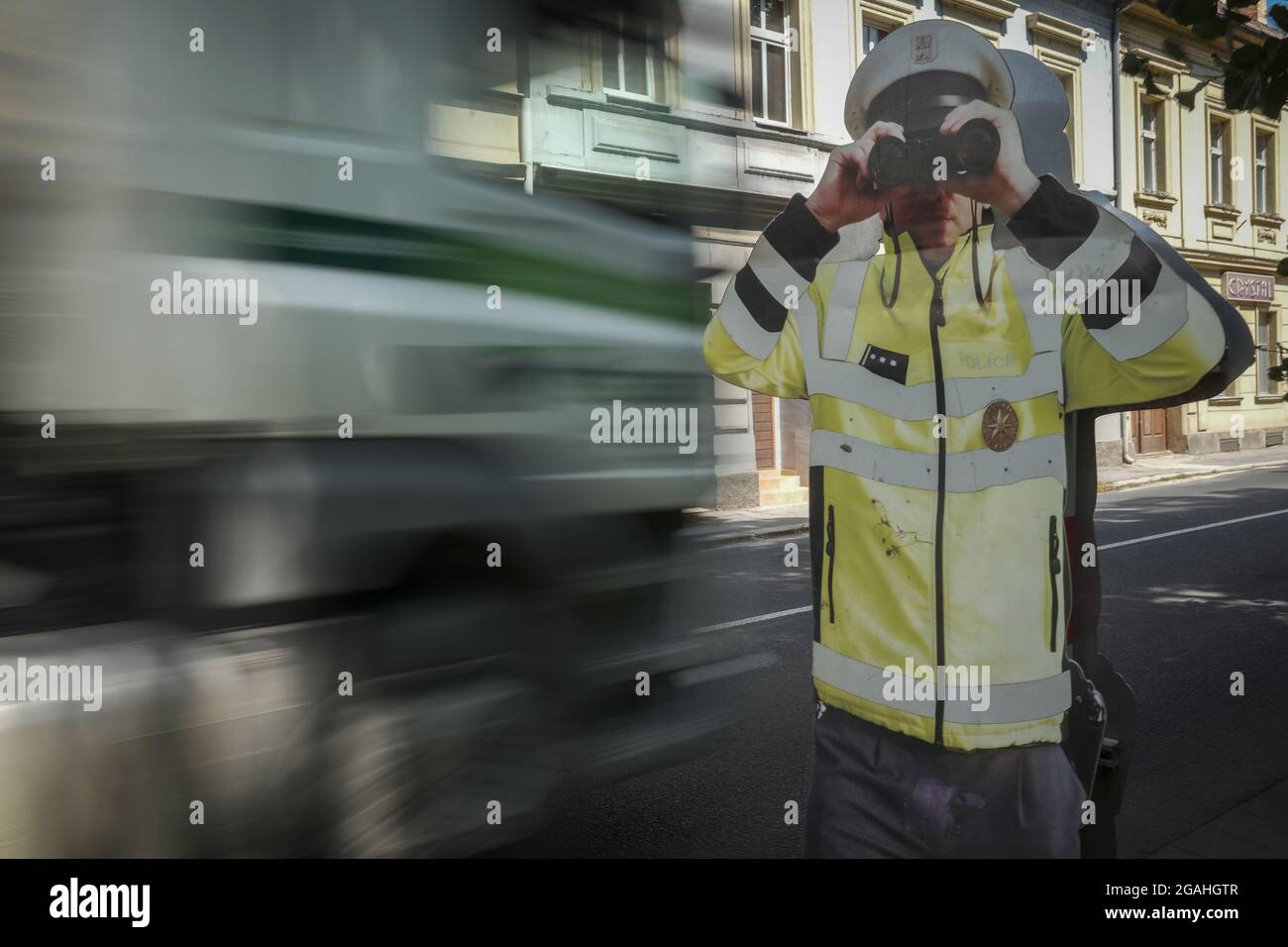 Cardboard cut out traffic police officer hi-res stock photography and ...