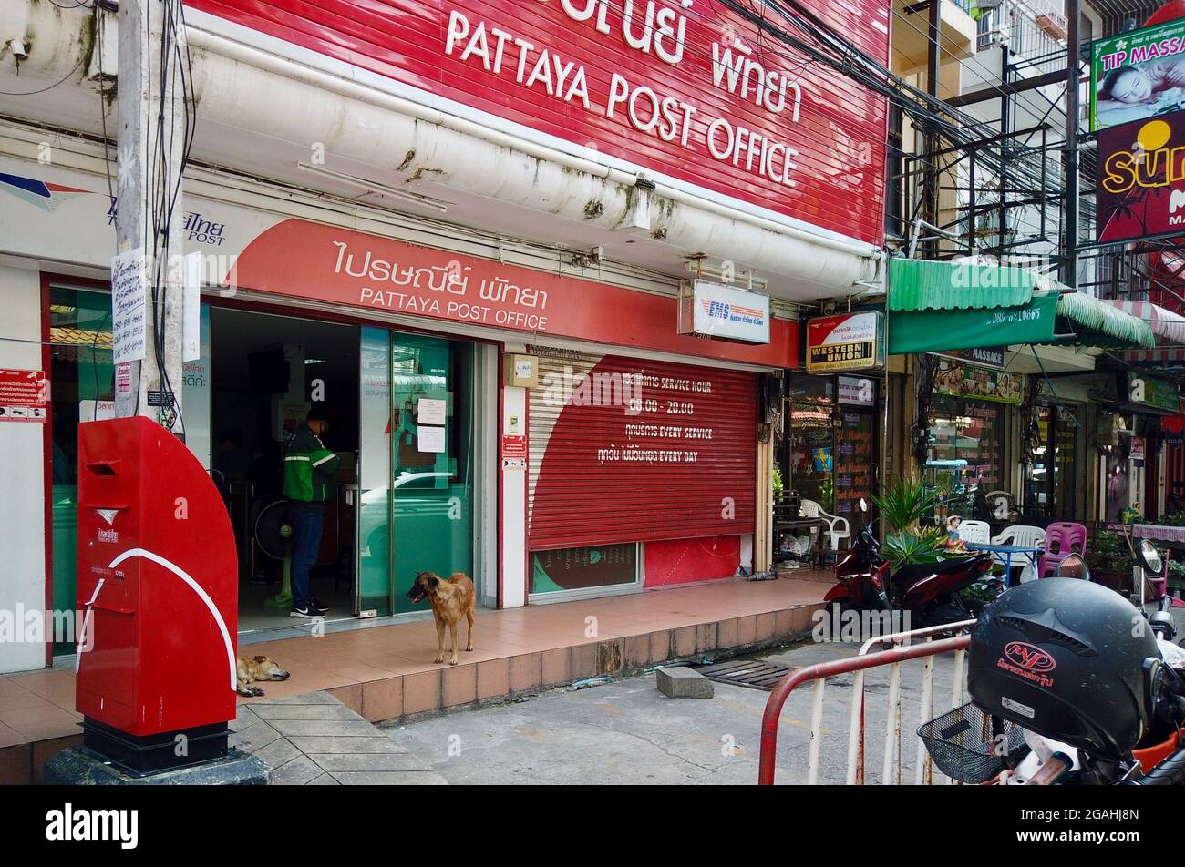 Business Street Soi Post Office Pattaya Thailand Stock Photo - Alamy