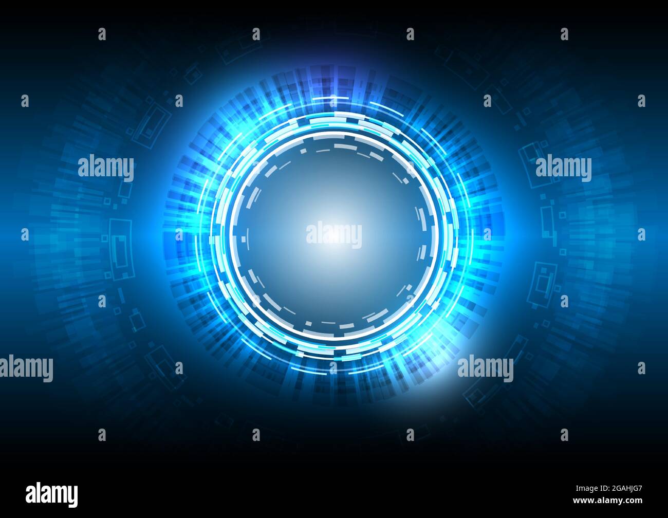 Network of data science. Futuristic Sci-Fi glowing HUD user. Digital ...