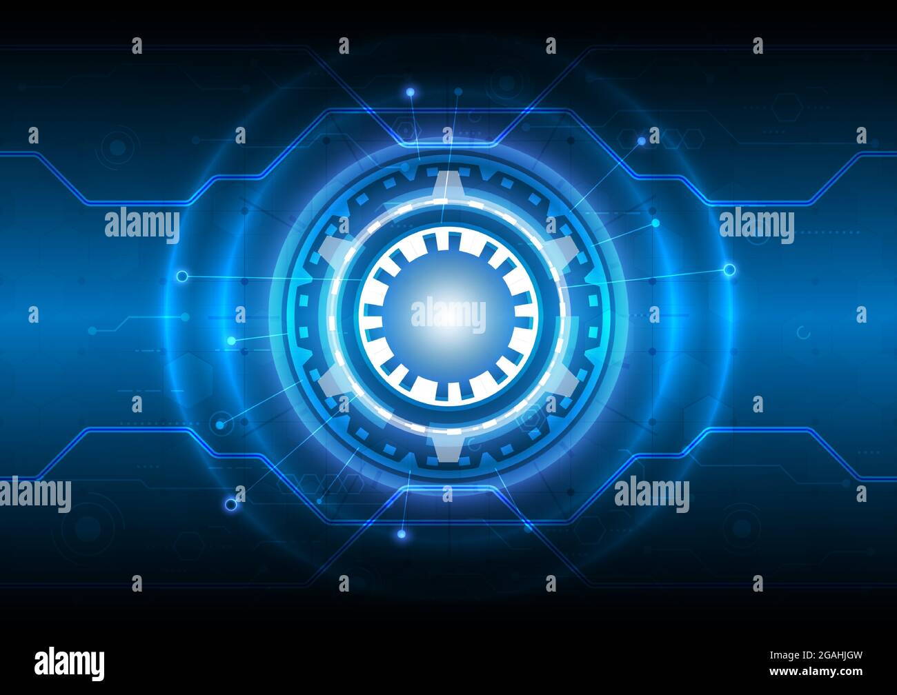 Futuristic Sci-Fi glowing HUD user. Digital infographic frame. Abstract ...