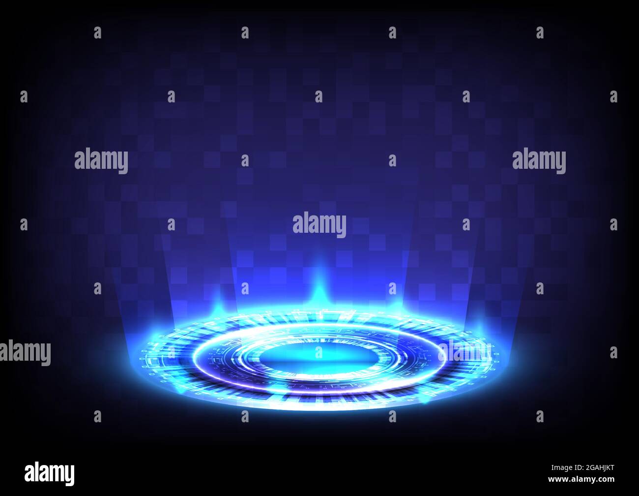 Abstract background. Portal and hologram science futuristic. Sci-fi ...