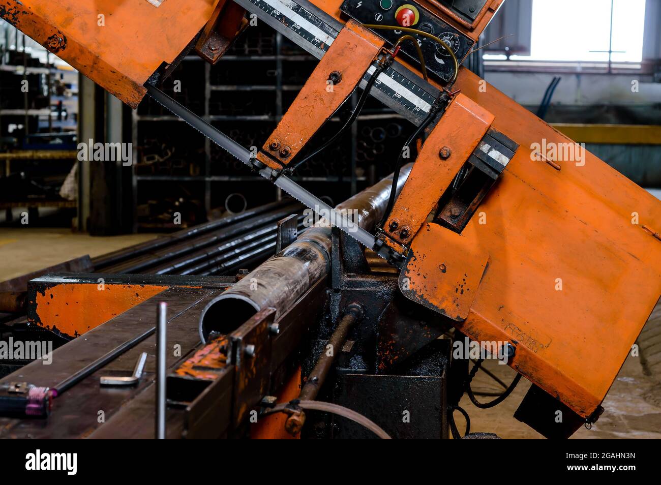 industrial cutting machine in processed in factory Stock Photo - Alamy