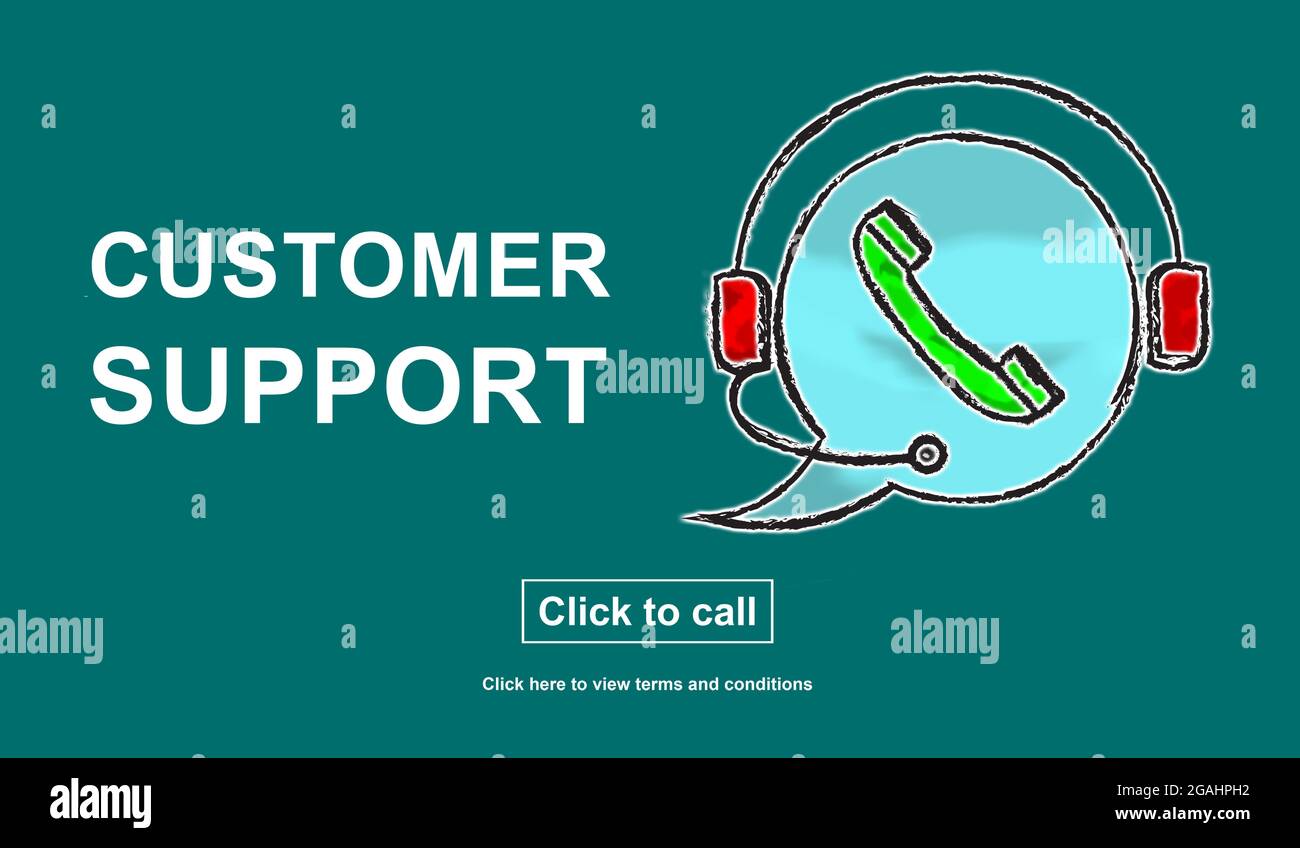 Illustration of a customer support concept Stock Photo - Alamy