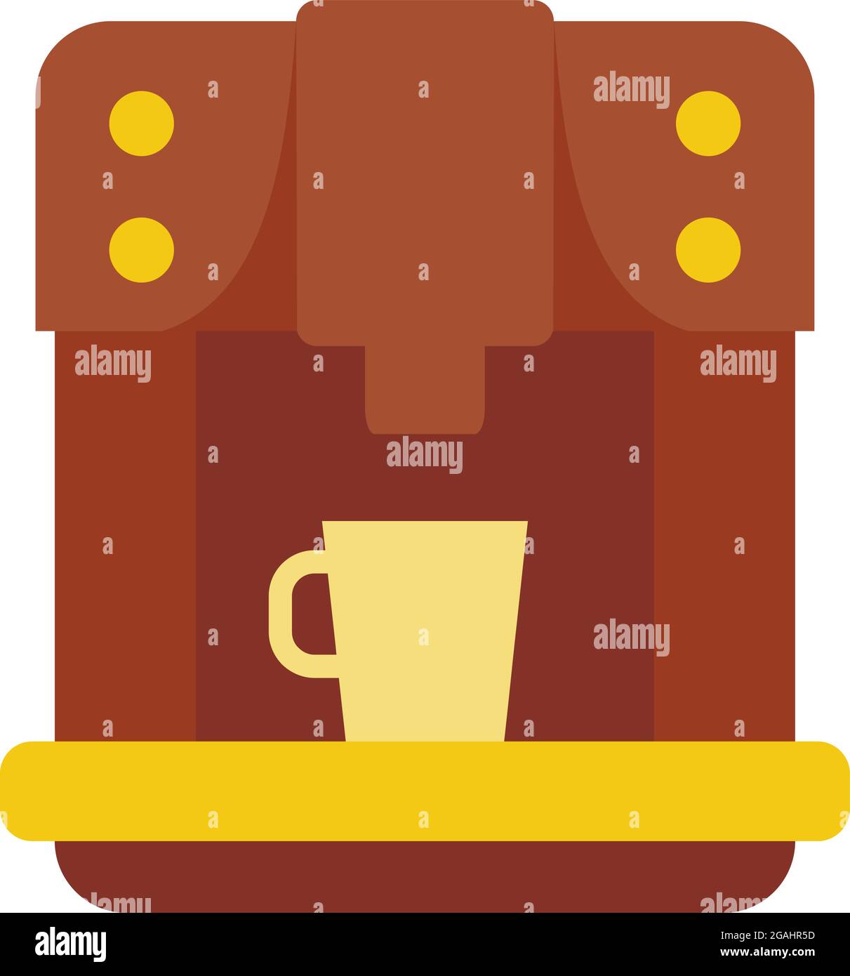 Commercial coffee machine icon. Flat illustration of commercial coffee ...