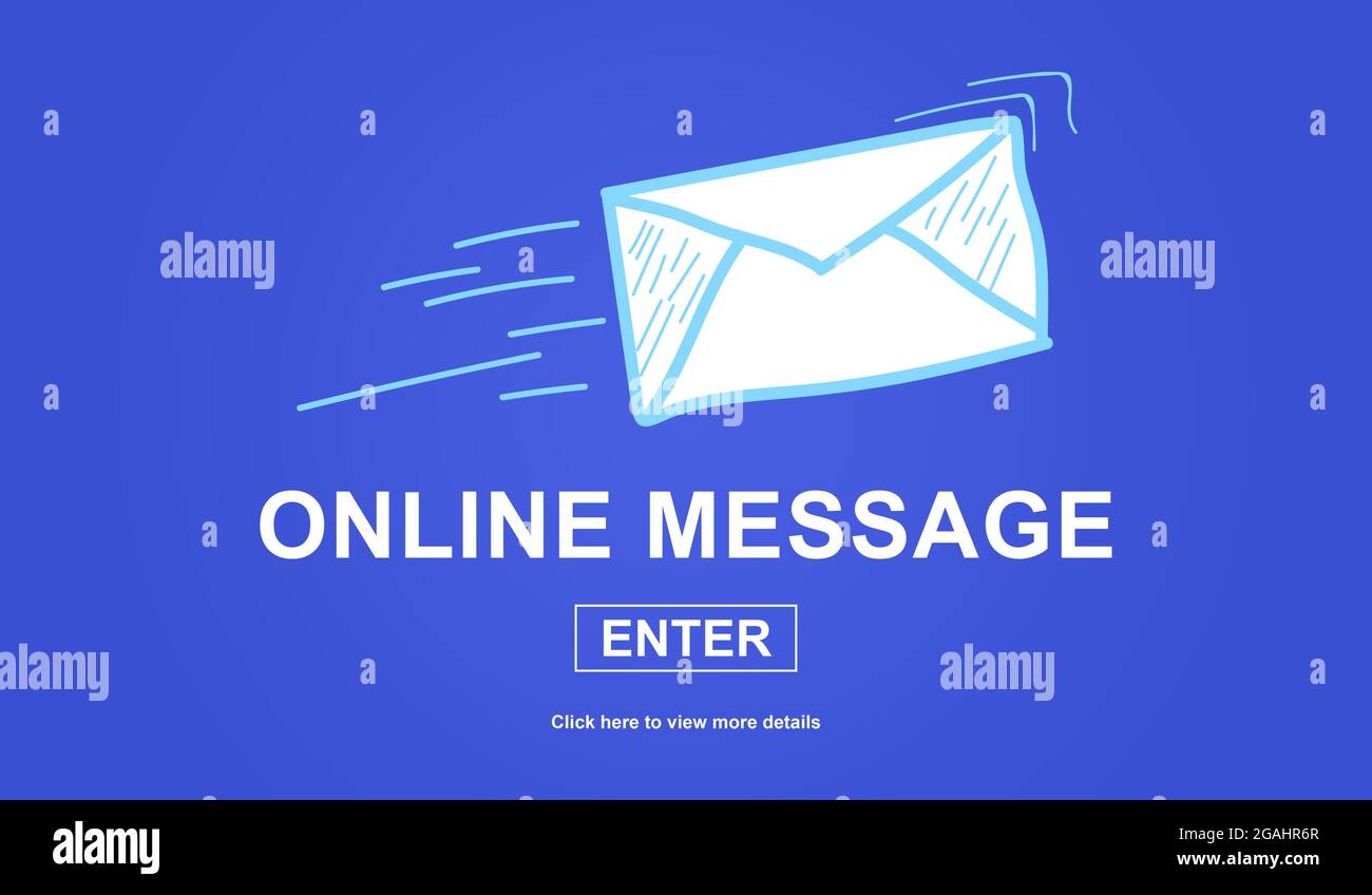 Illustration of an online message concept Stock Photo - Alamy
