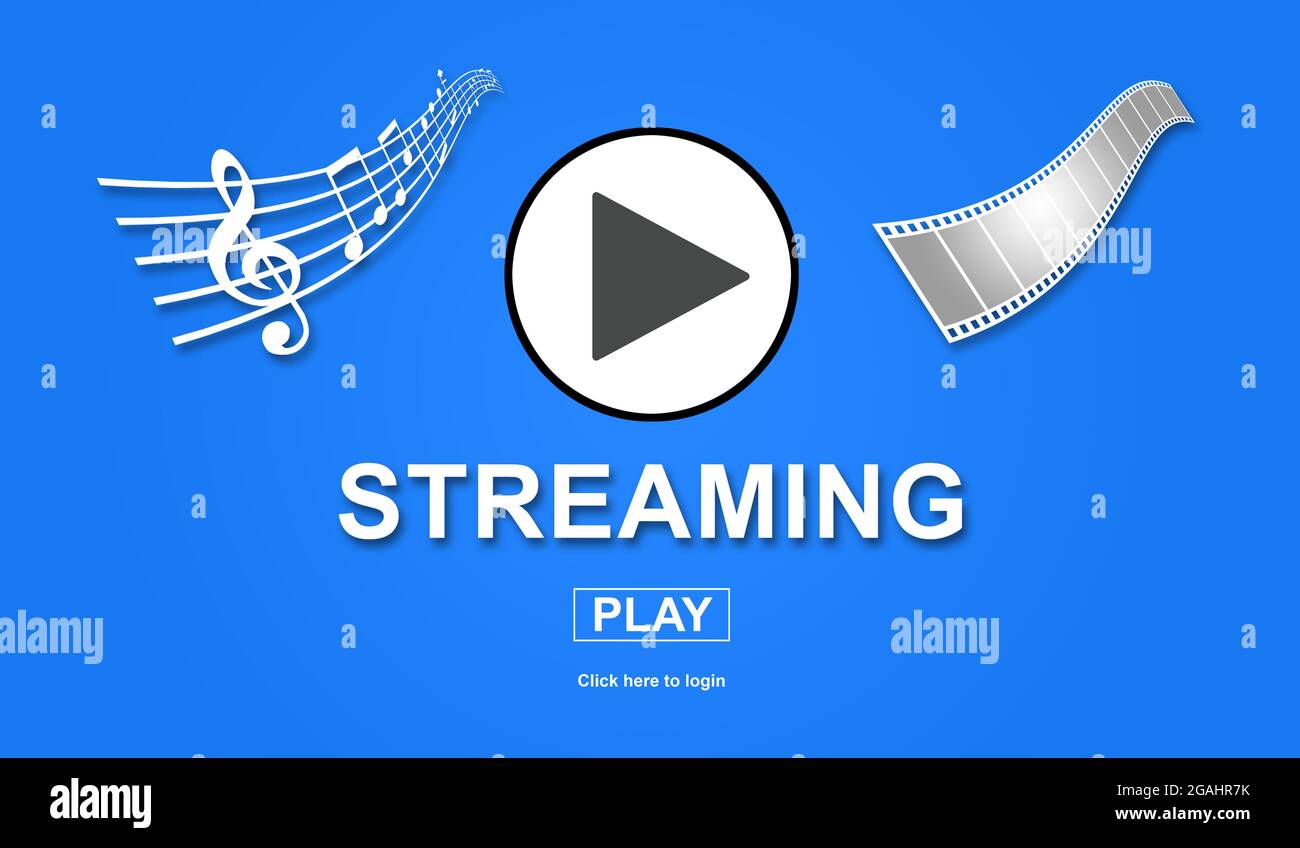 Illustration of a streaming concept Stock Photo - Alamy