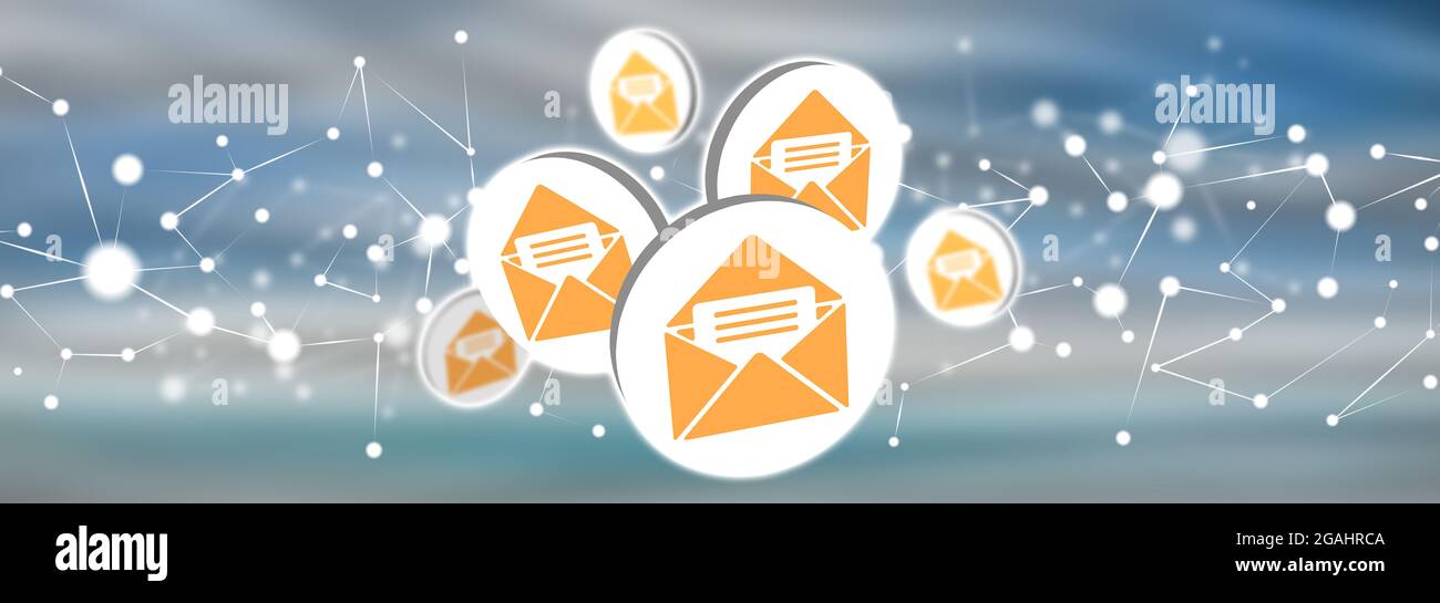 Illustration of a message concept Stock Photo - Alamy