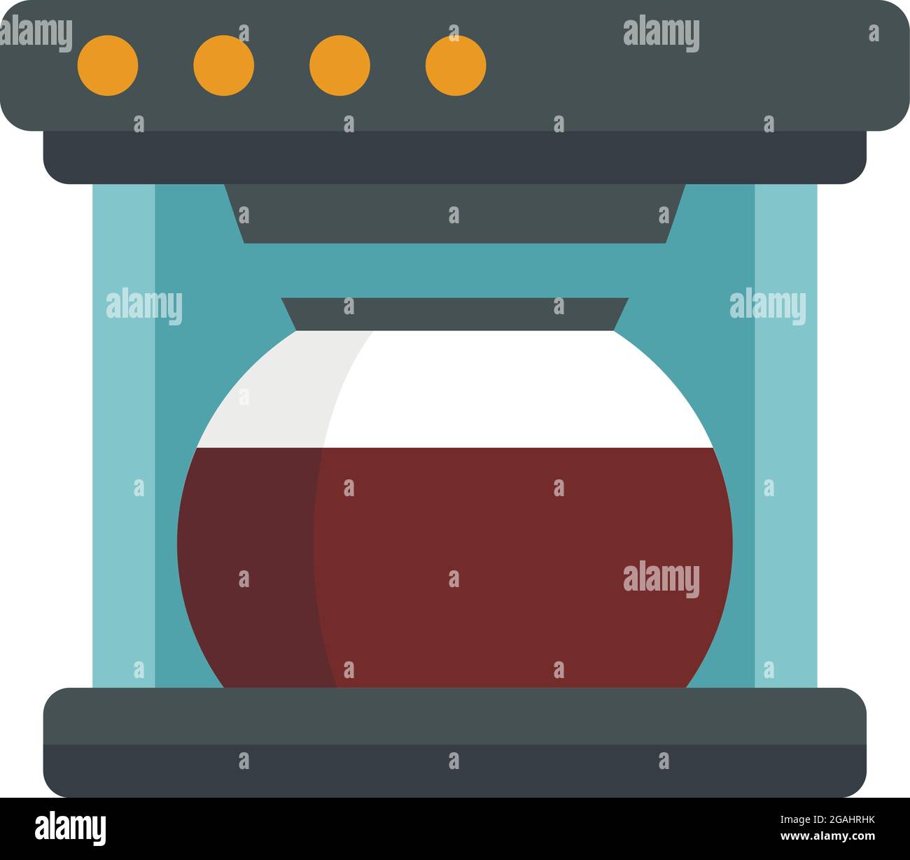 Automatic coffee machine icon. Flat illustration of automatic coffee ...