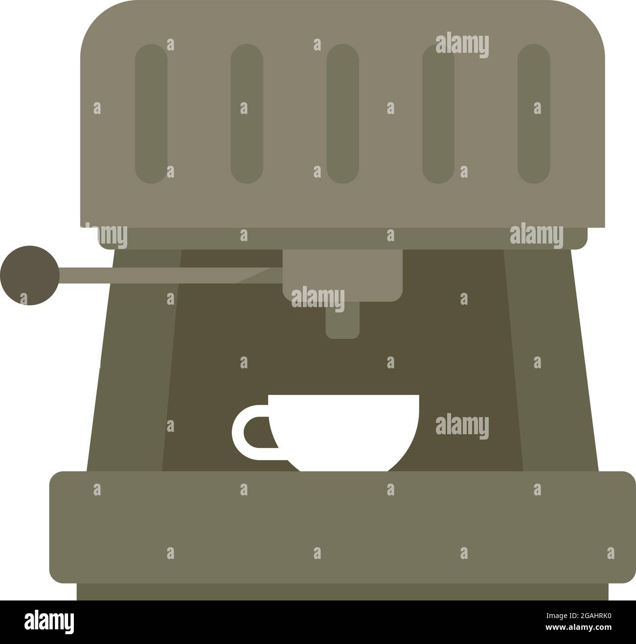 Cappuccino machine icon. Flat illustration of cappuccino machine vector ...