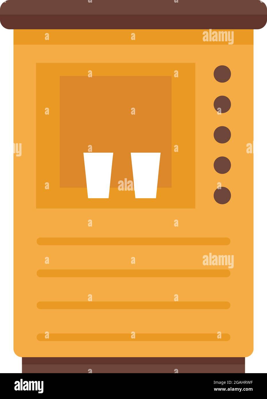 Street coffee machine icon. Flat illustration of street coffee machine ...