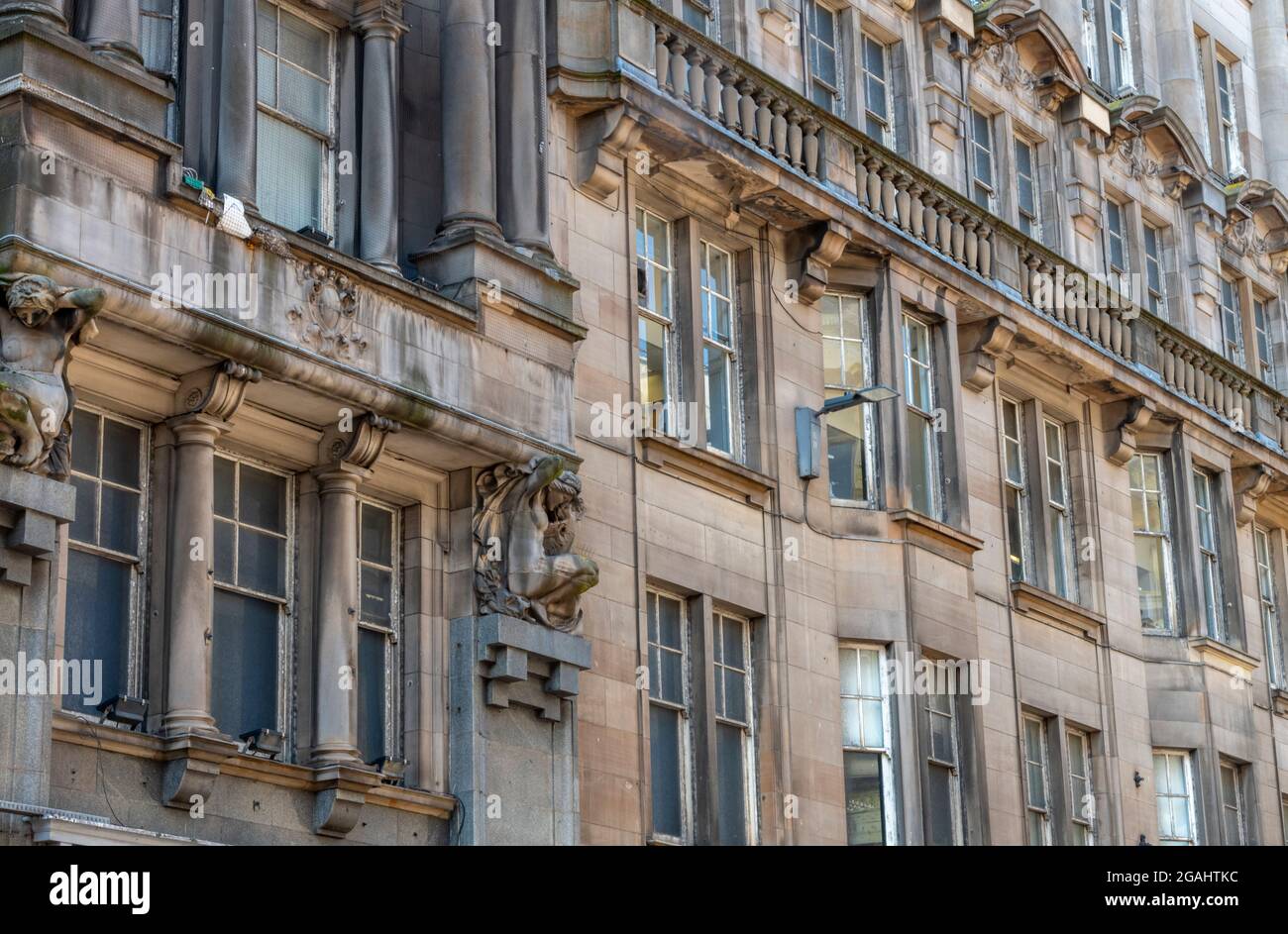 traditional scottish stone buildings glasgow city centre scotland ...