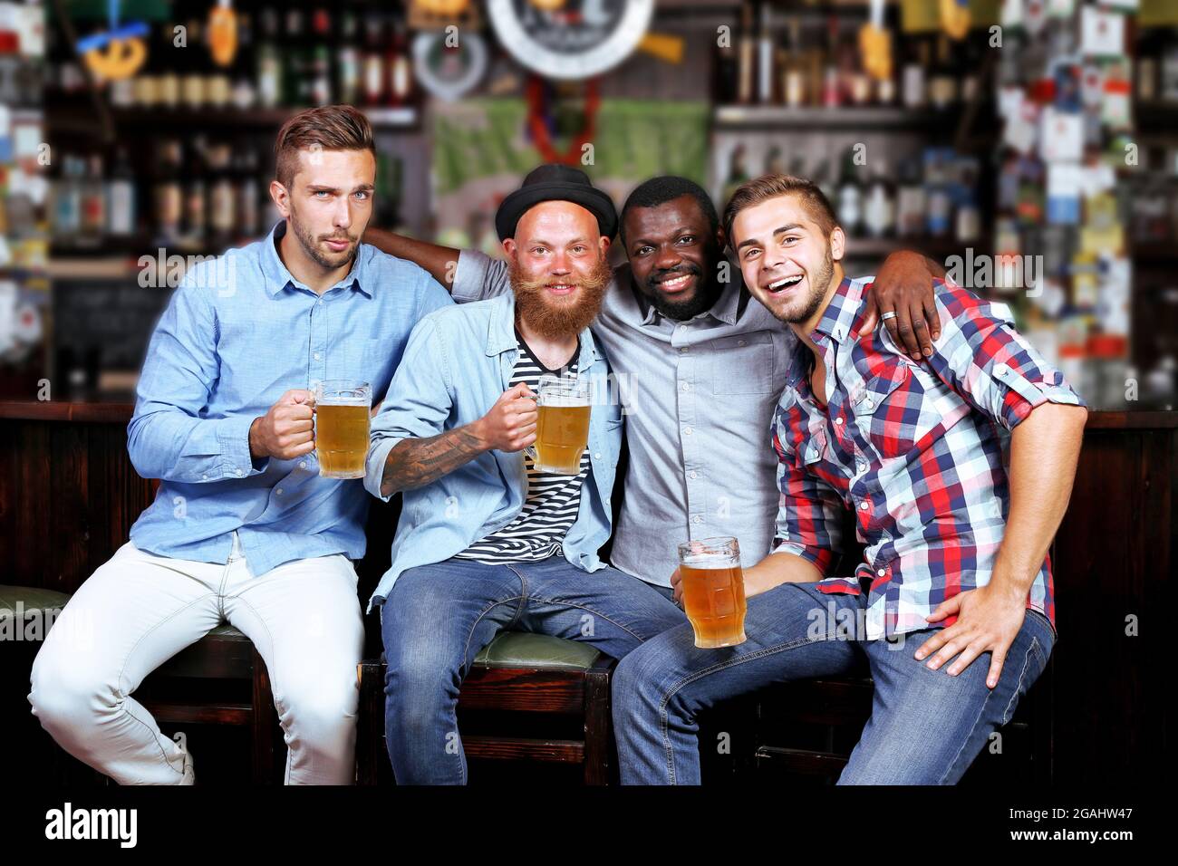 Young people in a bar Stock Photo - Alamy
