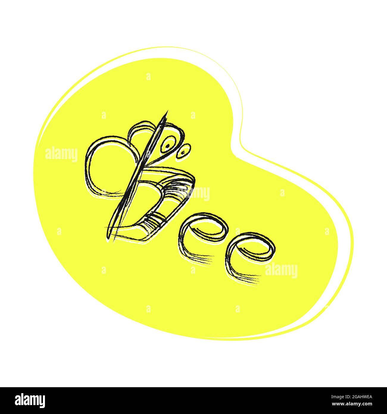 Bee logo design. Bee text hand draw design. Funny inscription, kids and ...