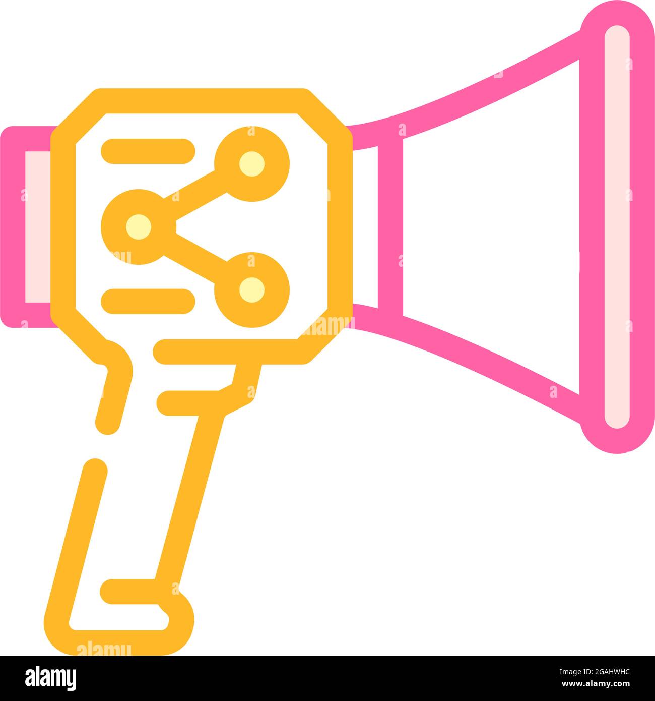 dissemination of information in media color icon vector illustration ...