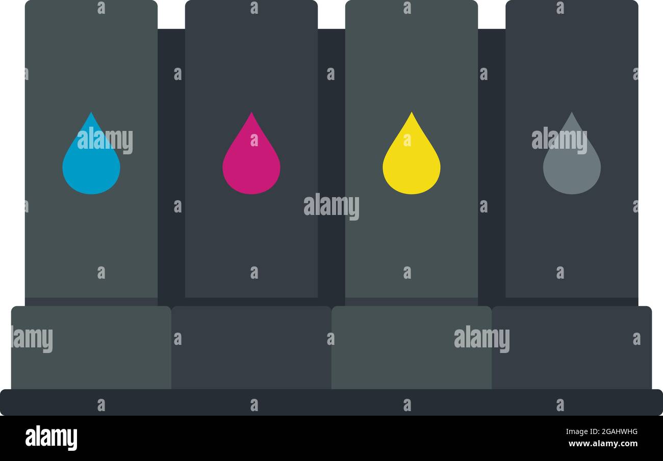 Printer cartridge icon. Flat illustration of printer cartridge vector ...