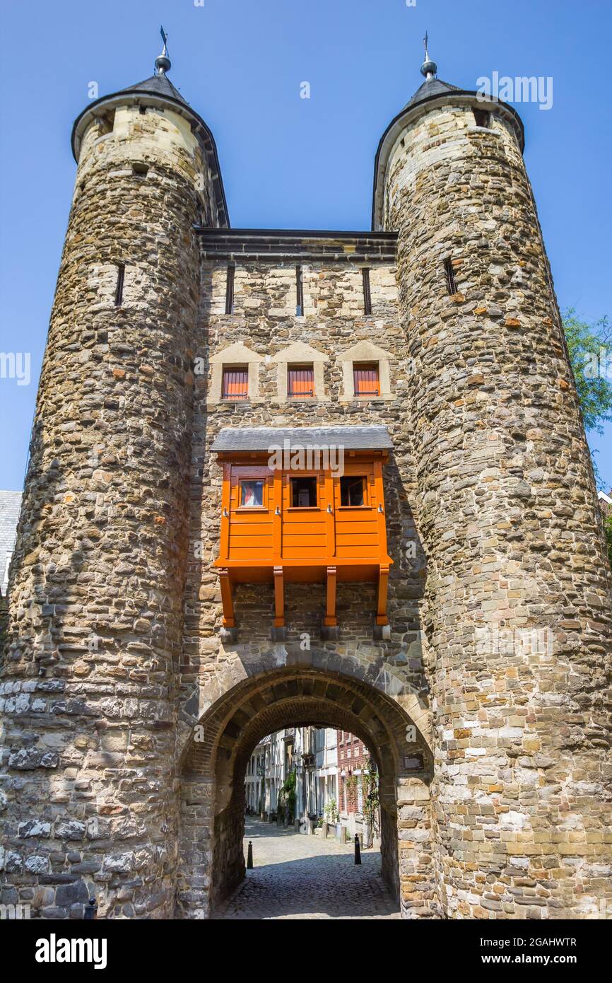 Hell gate in the historic city wall of Maastricht, Netherlands Stock ...
