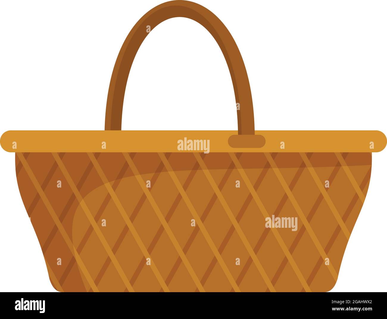 Craft wicker icon. Flat illustration of craft wicker vector icon ...