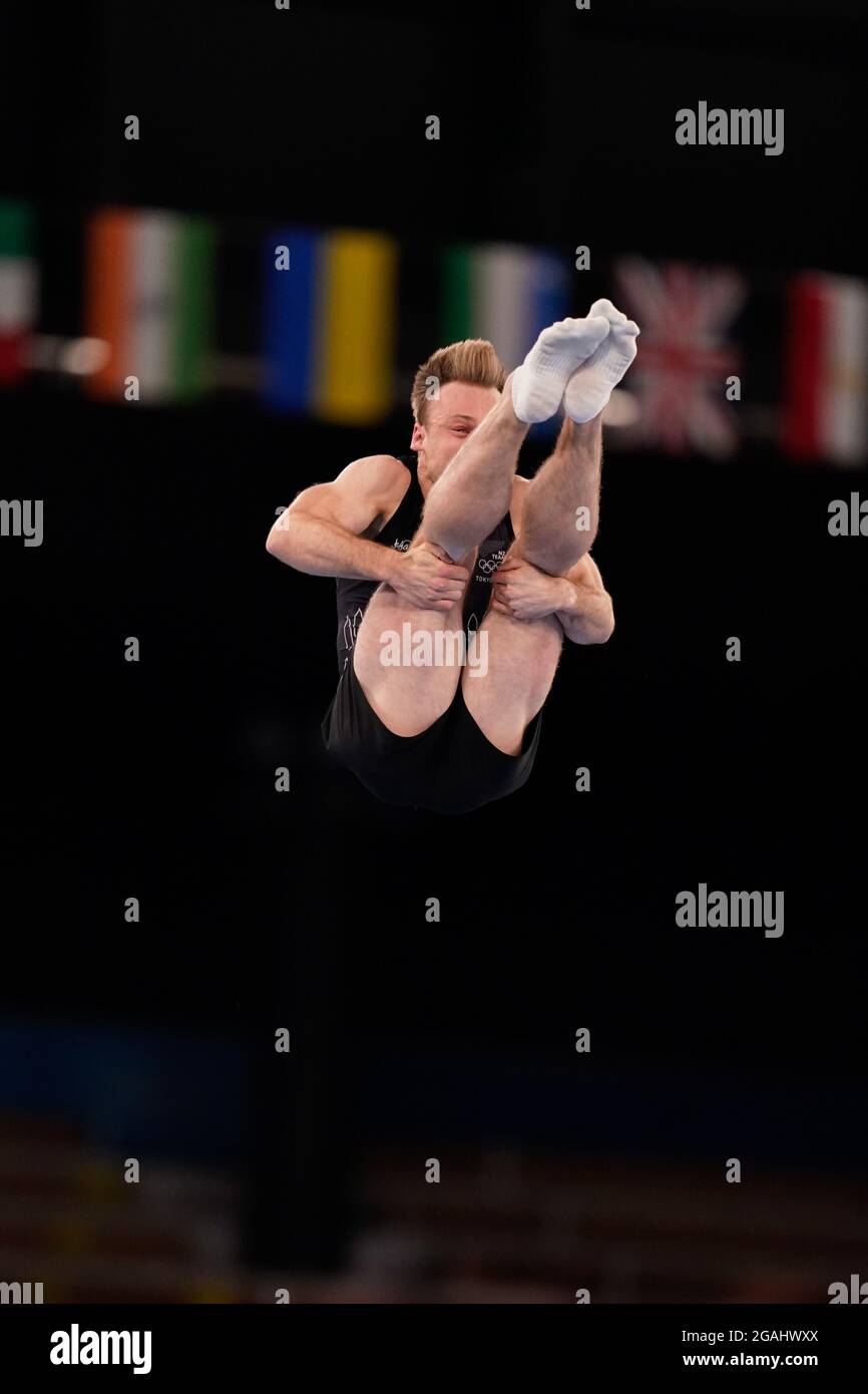 Tokyo, Japan. 31st July, 2021. Dylan Schmidt (NZL) Trampoline : Men's ...
