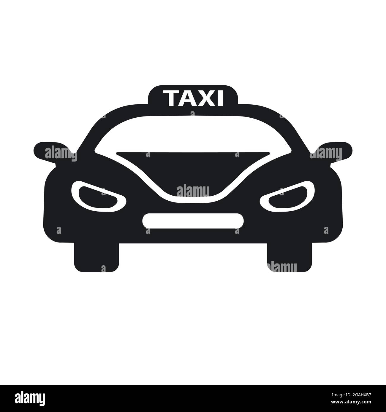 Black Taxi Cab Icon