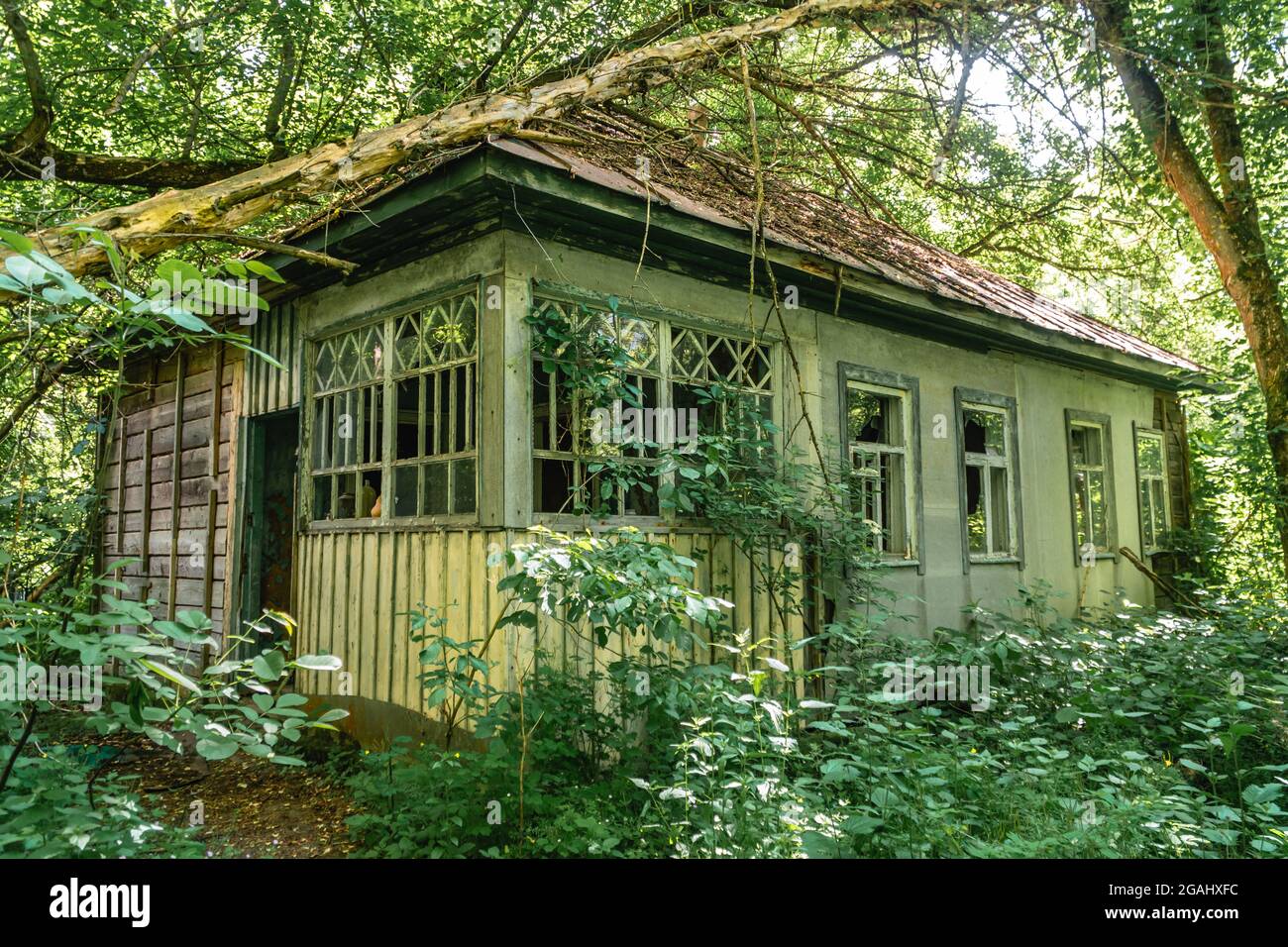 Abandoned decaying Soviet buildings in the city of Pripyat, Ukraine ...