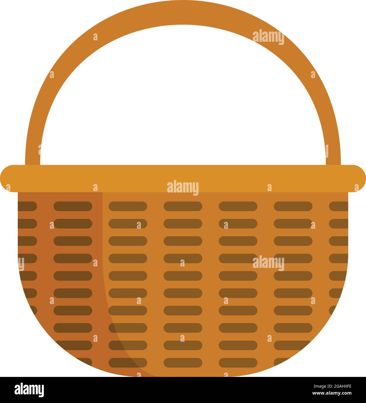 Wooden wicker icon. Flat illustration of wooden wicker vector icon ...