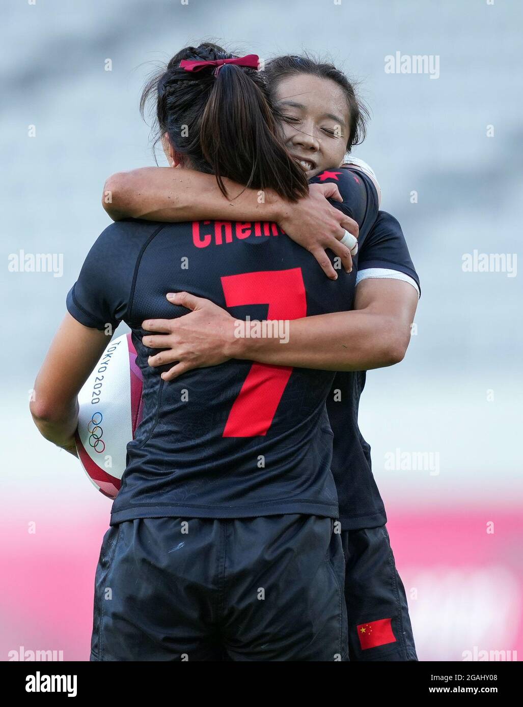 Tokyo, Japan. 31st July, 2021. Wang Wanyu (R) and Chen Keyi of China ...