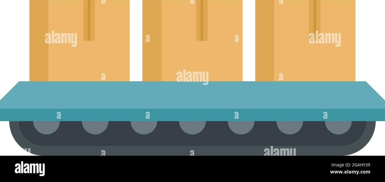 Warehouse parcel line icon. Flat illustration of warehouse parcel line ...