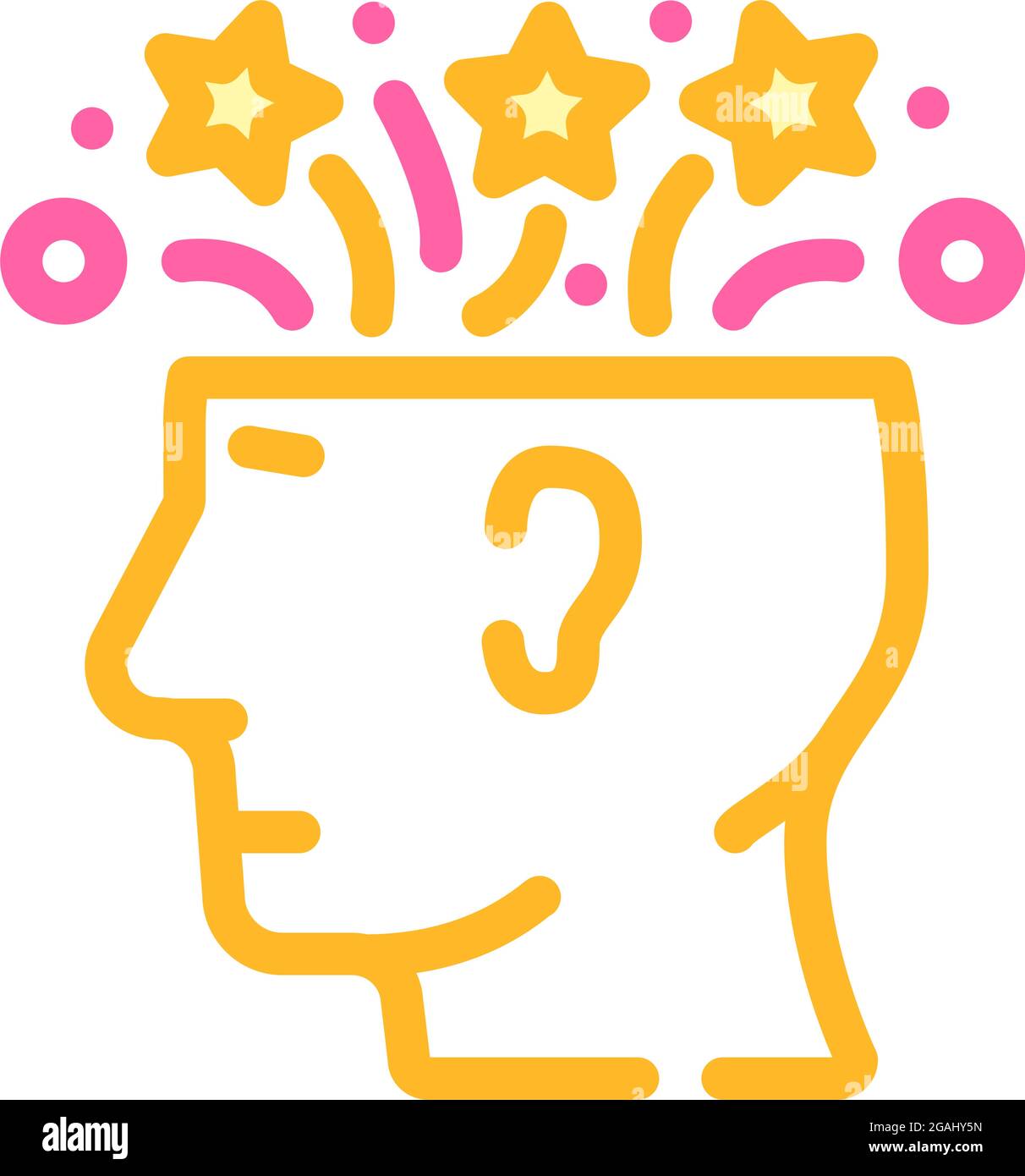 creative brainstorm color icon vector illustration Stock Vector Image ...