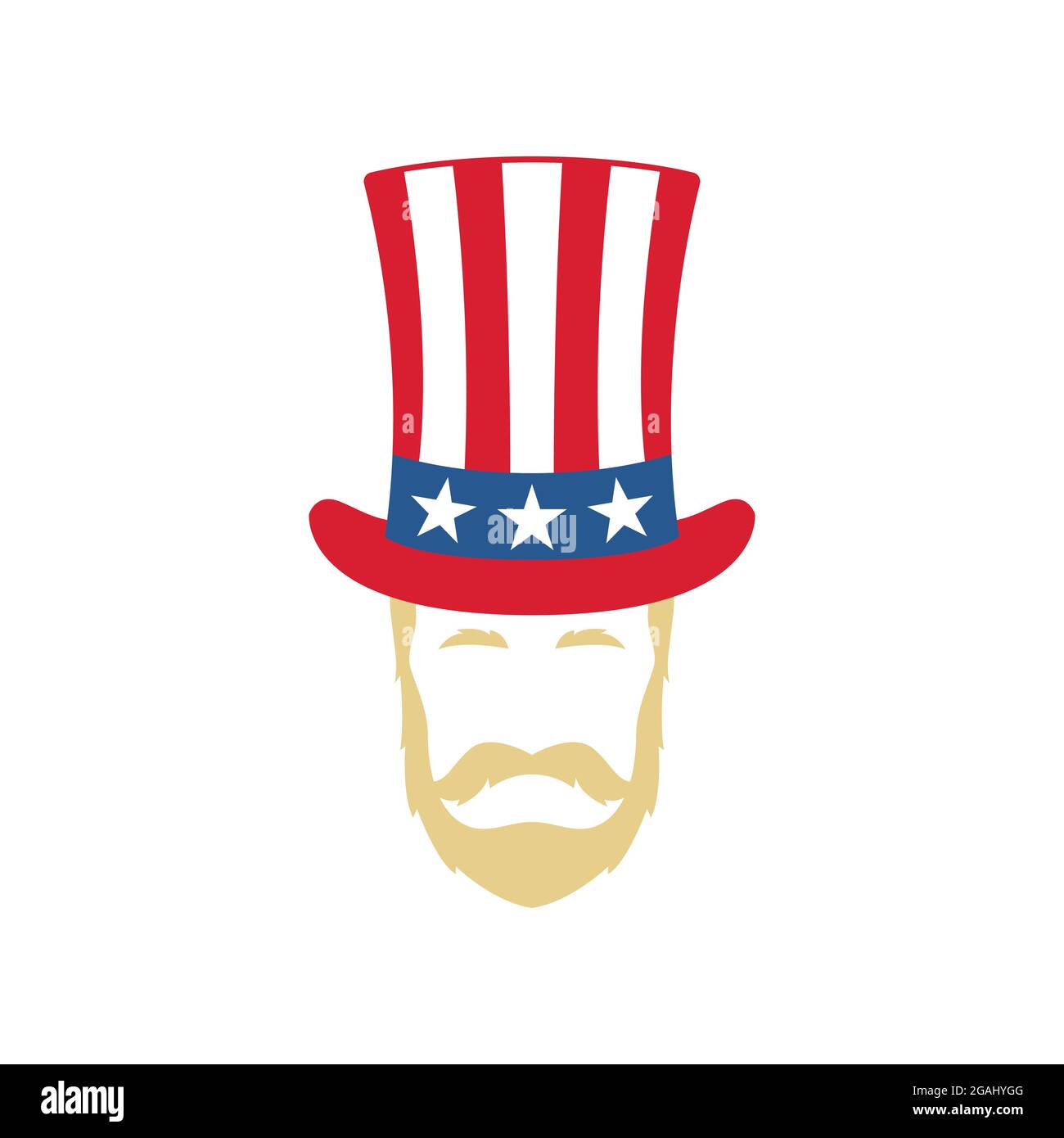 Uncle Sam portrait. 4th July Independence Day. American patriotic ...