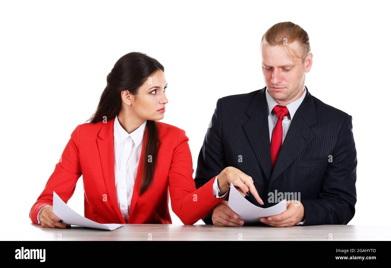 TV anchors training for telling news Stock Photo - Alamy