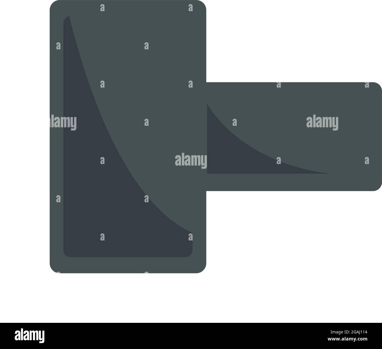 Broken phone piece icon. Flat illustration of broken phone piece vector ...