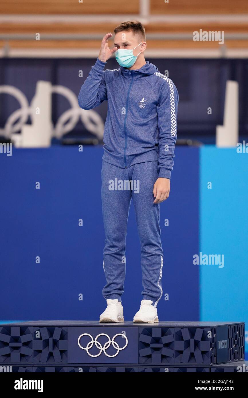 Tokyo, Japan. 31st July, 2021. Ivan Litvinovich (BLR) Trampoline : Men ...