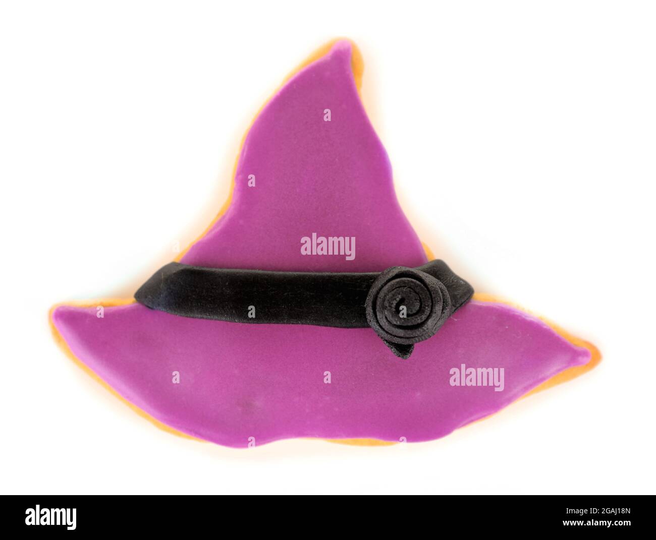 Creative hat shaped Halloween cookies isolated on white background ...