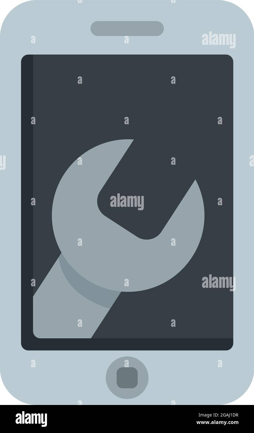 Phone repair service icon. Flat illustration of phone repair service ...