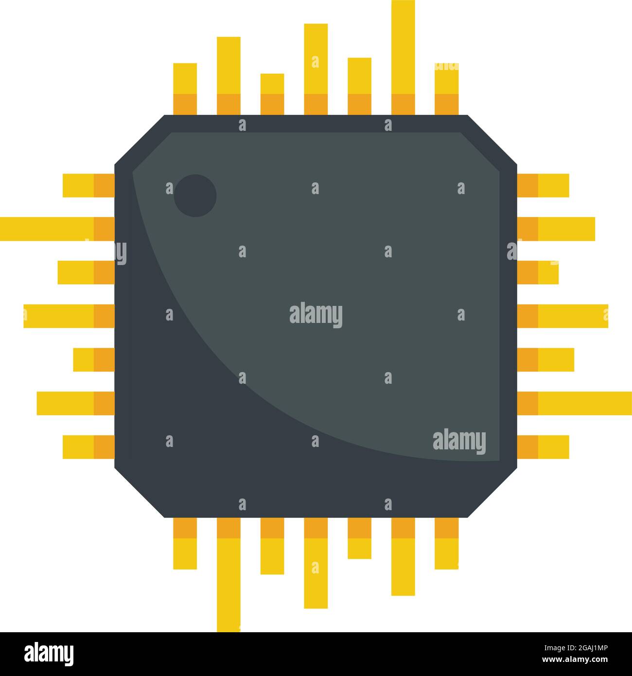 Smartphone processor icon. Flat illustration of smartphone processor ...