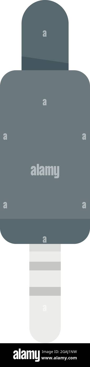 Phone headphones plug icon. Flat illustration of phone headphones plug ...