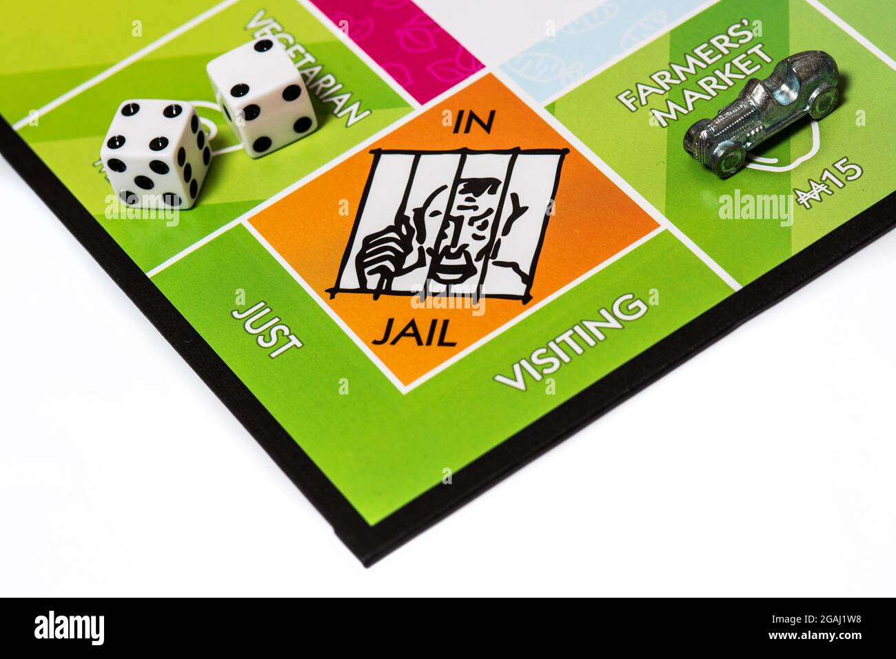 Close up of Millennial Monopoly Board UK Stock Photo - Alamy