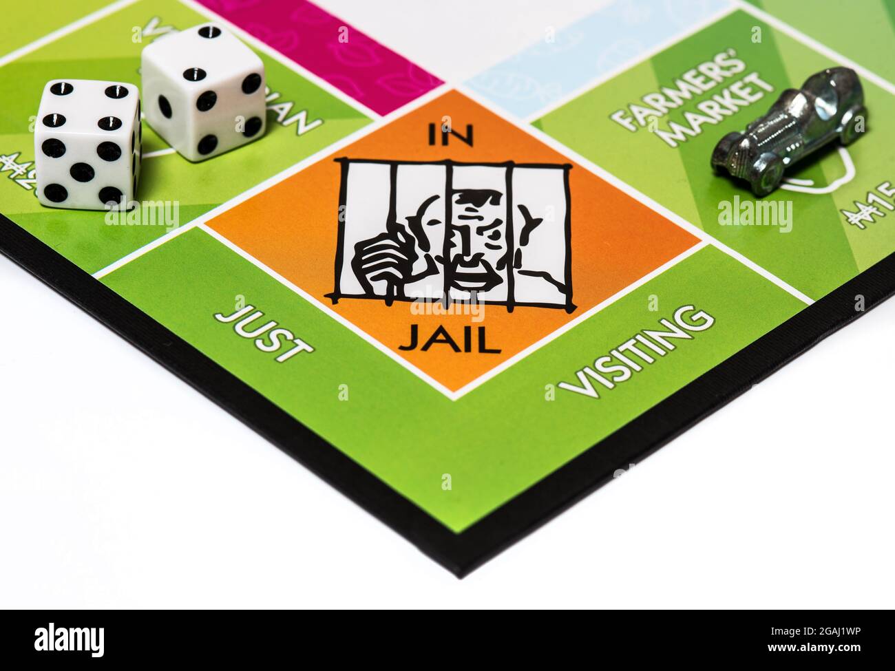 Close up of Millennial Monopoly Board UK Stock Photo - Alamy