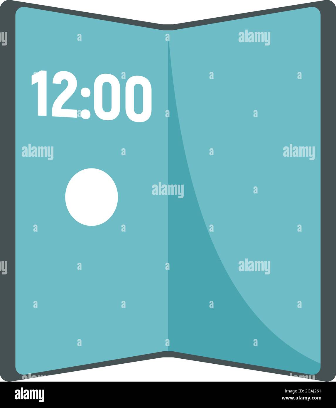 Artificial foldable display icon. Flat illustration of artificial ...