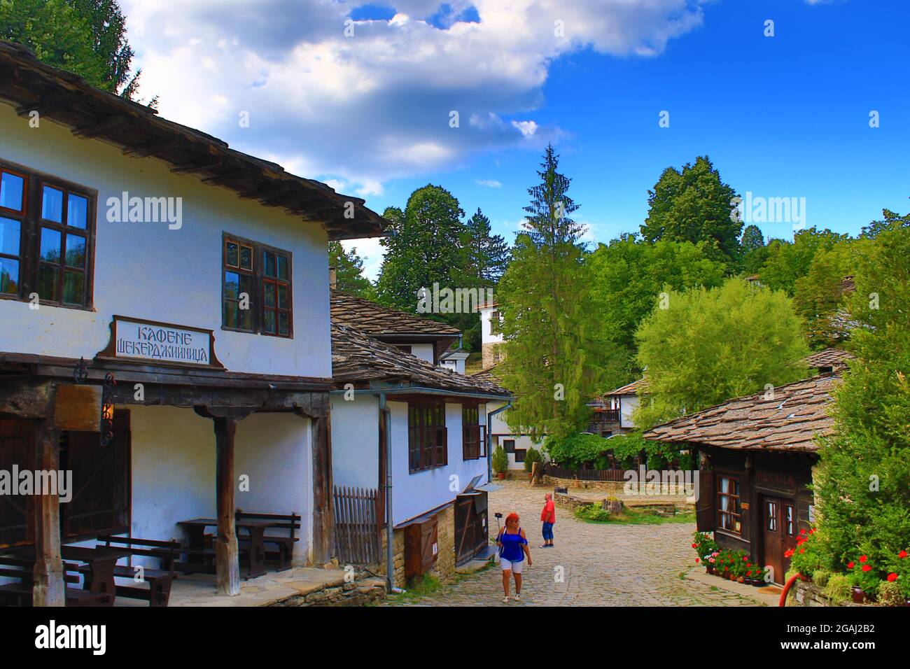 View of Bozhentsi-a village and architectural reserve in Gabrovo ...