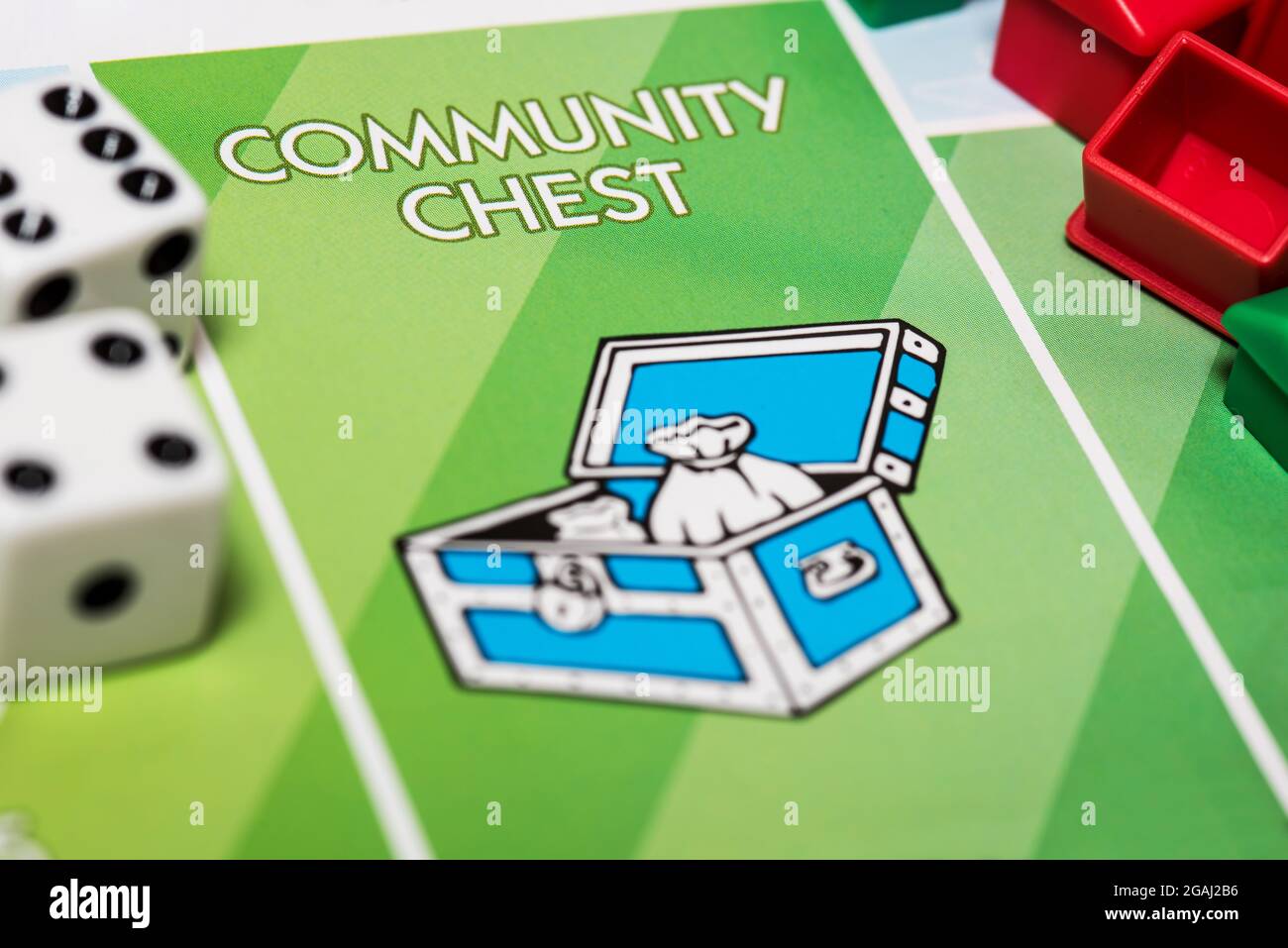 Close up of Millennial Monopoly Board UK Stock Photo - Alamy