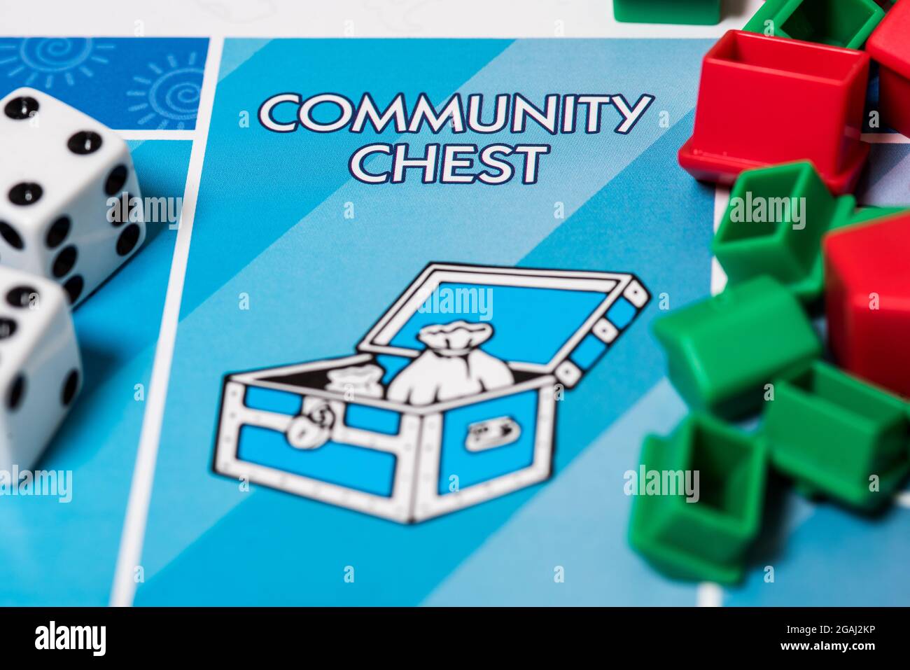 Close up of Millennial Monopoly Board UK Stock Photo - Alamy