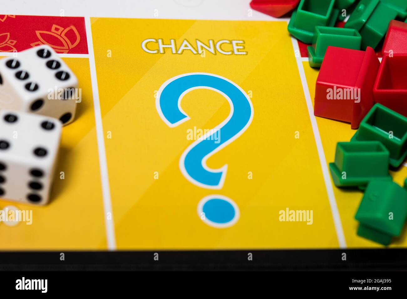 Close up of Millennial Monopoly Board UK Stock Photo - Alamy