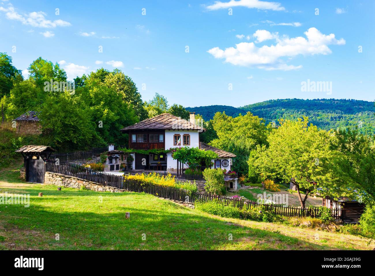 View of Bozhentsi-a village and architectural reserve in Gabrovo ...
