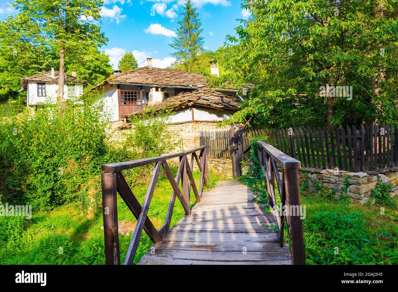View of Bozhentsi-a village and architectural reserve in Gabrovo ...