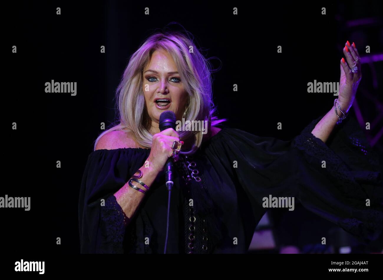 Madrid, Spain. 30th July, 2021. Welsh singer Bonnie Tyler performing ...
