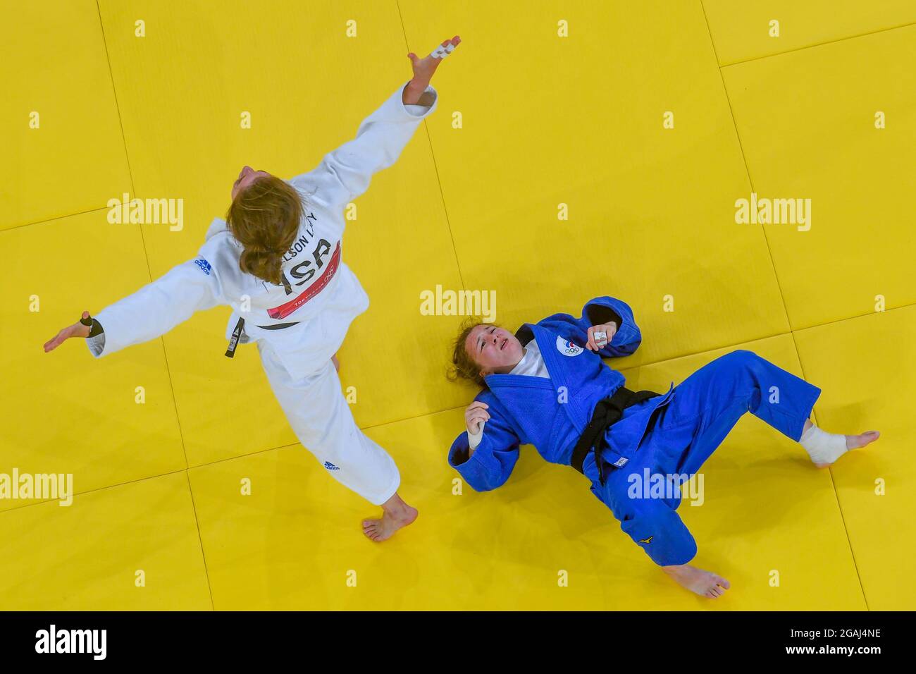 Tokyo, Japan. 31st July, 2021. Timna Nelson Levy (L) of Israel ...