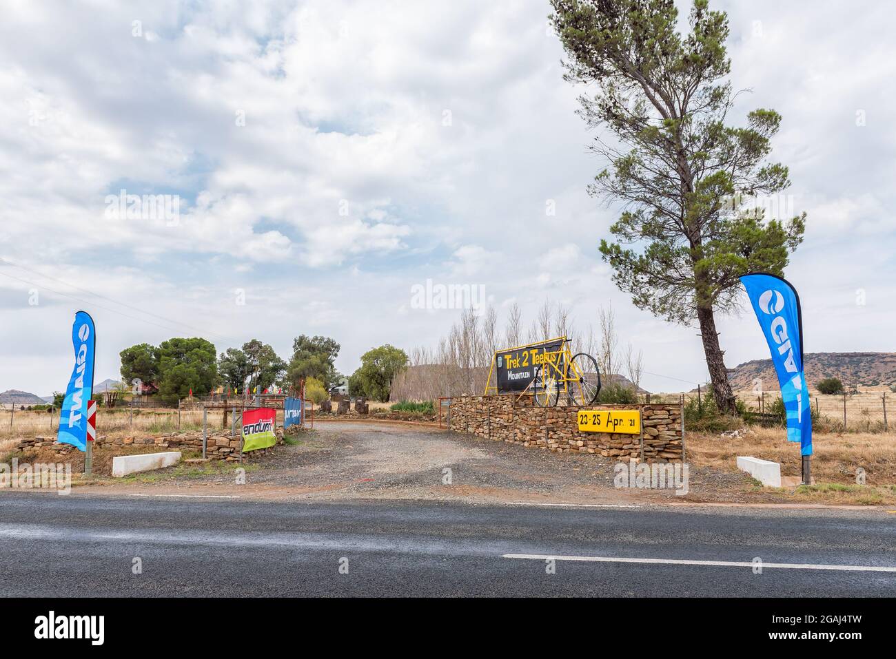 TEEBUS, SOUTH AFRICA - APRIL 22, 2021: Entrance of the Trek-2-Teebus ...