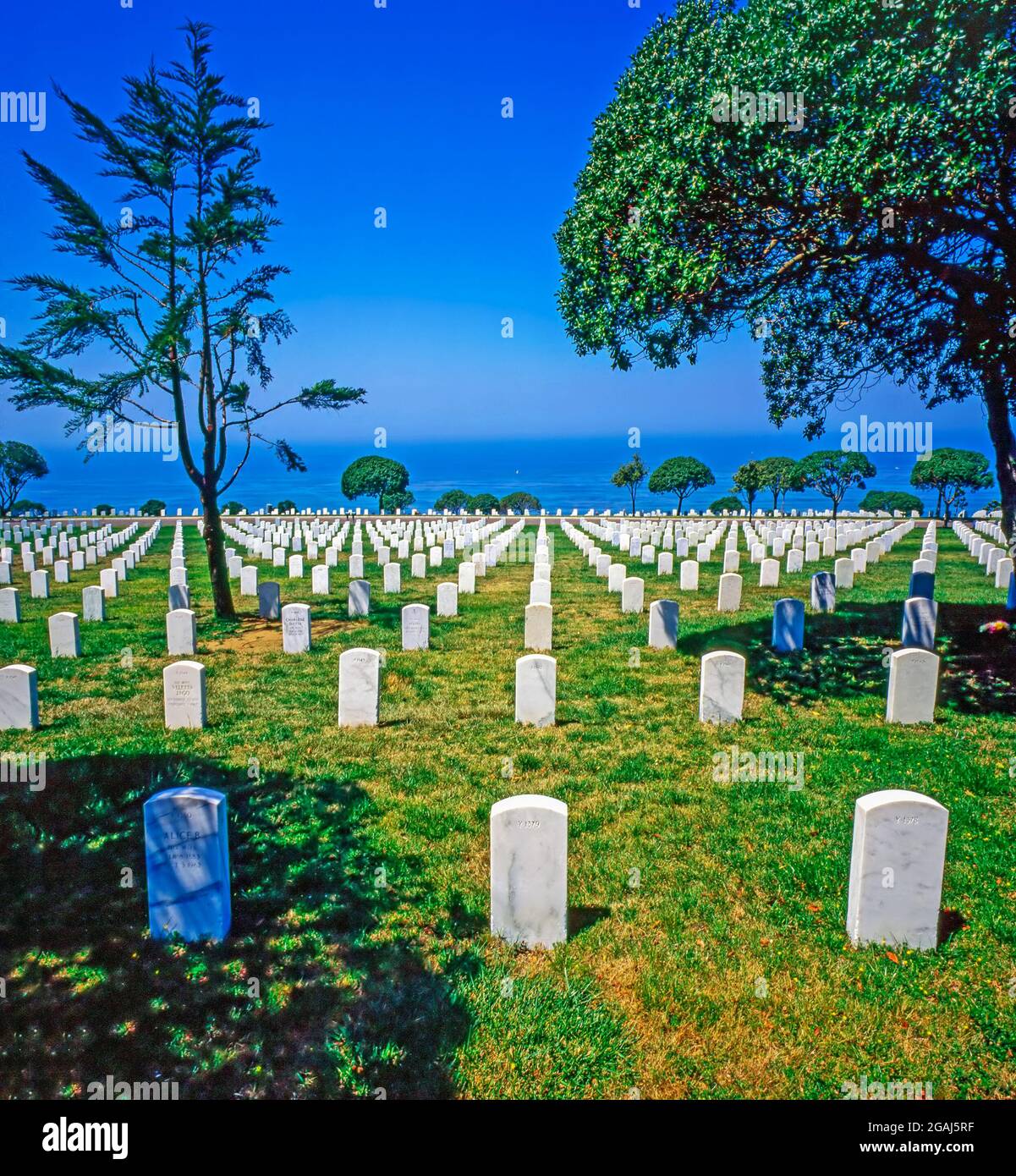 Navy Cemetery in Point Loma, San Diego Stock Photo - Alamy