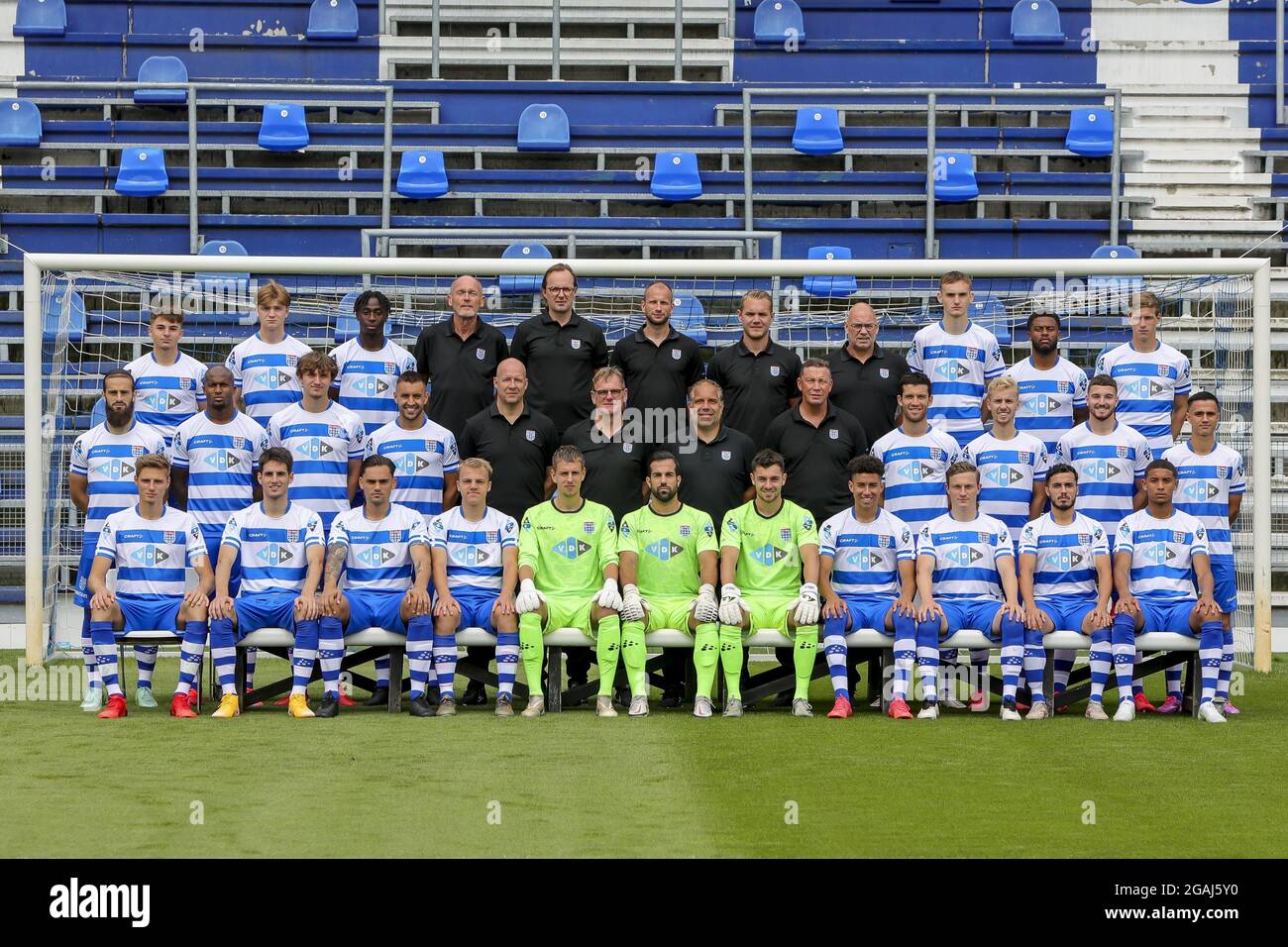 ZWOLLE, 30-07-2021 , , Dutch football, season 2021/2022, Bovenste rij ...